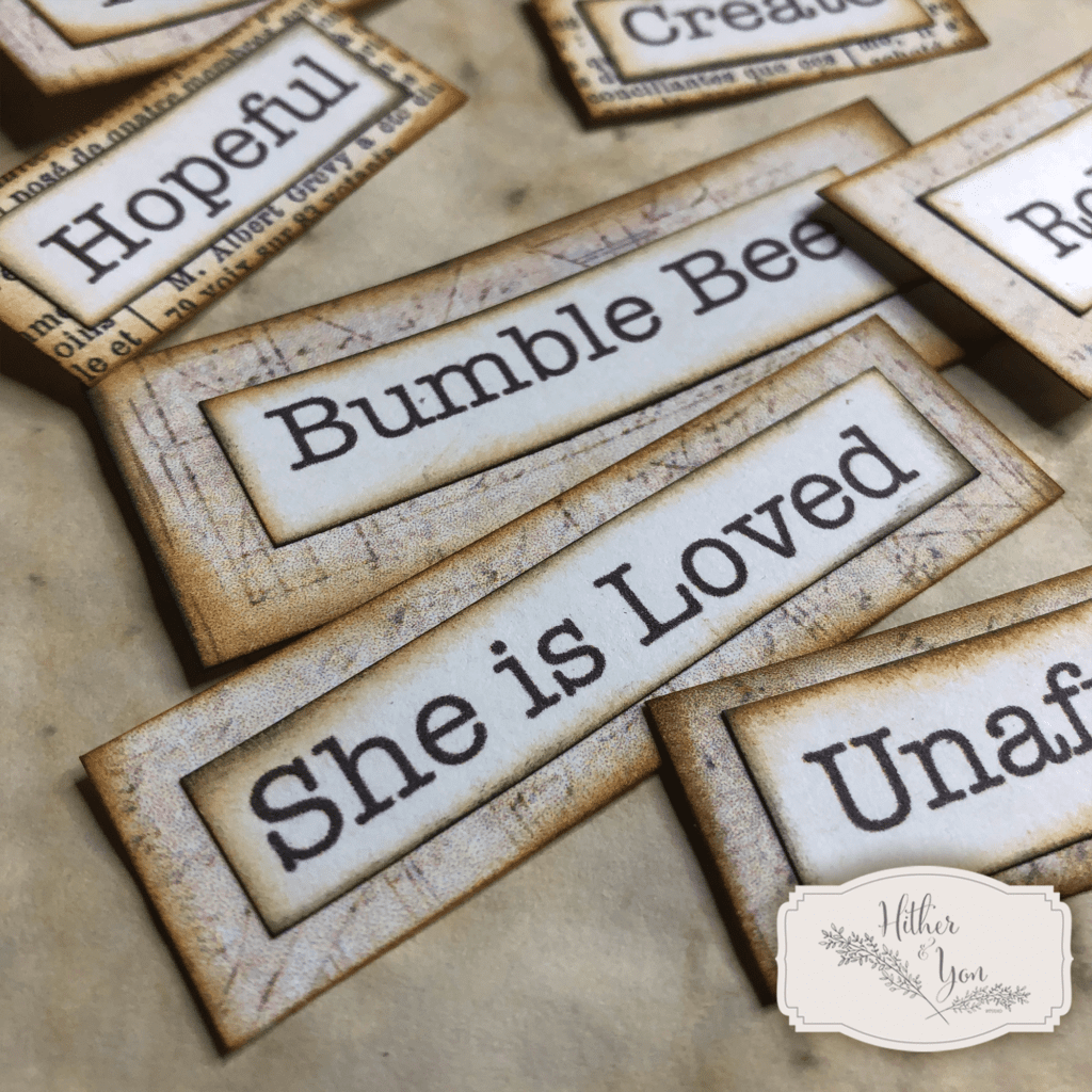 Distressed Word Labels – Hither and Yon Studio