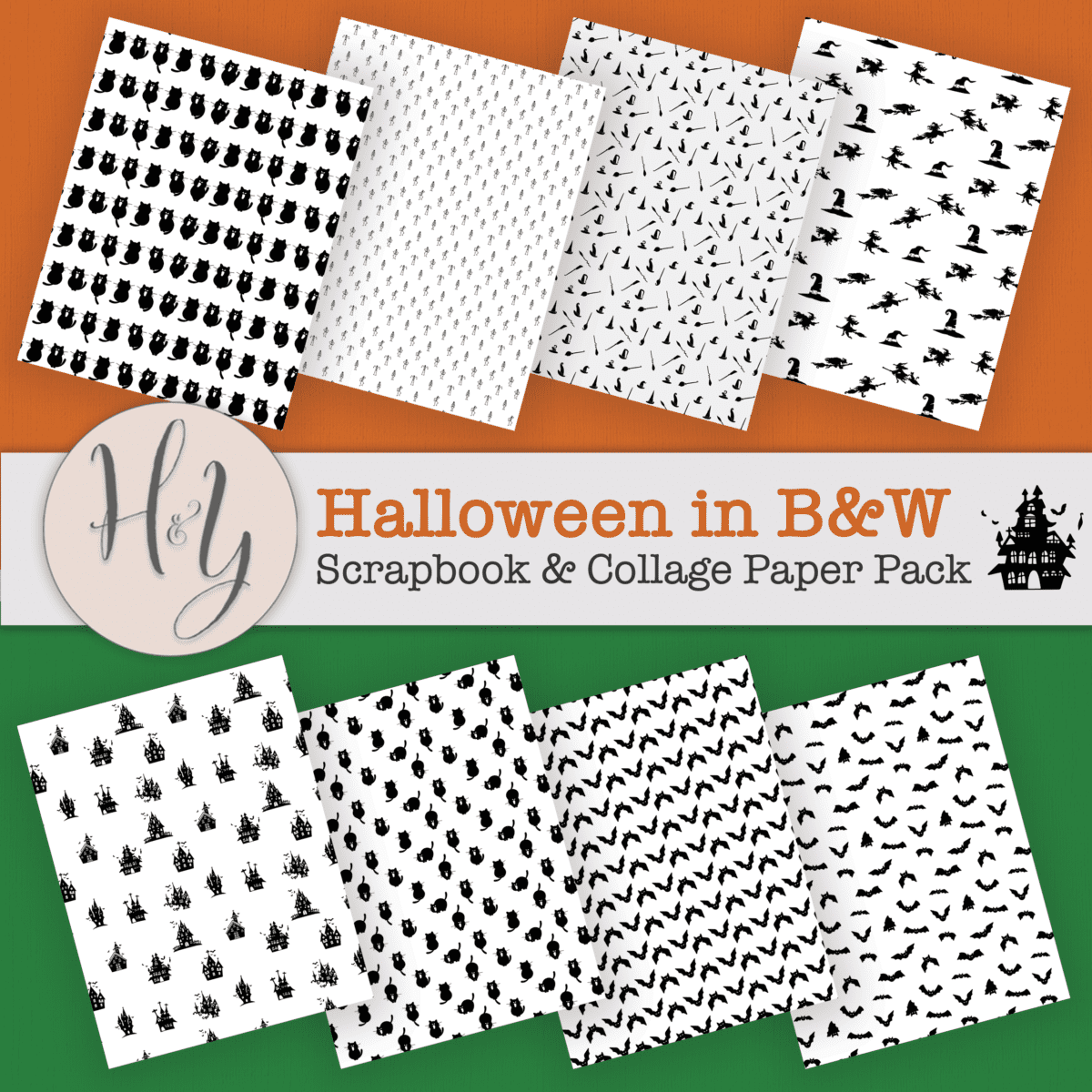 Halloween Pattern Paper Pack - Hither and Yon Studio