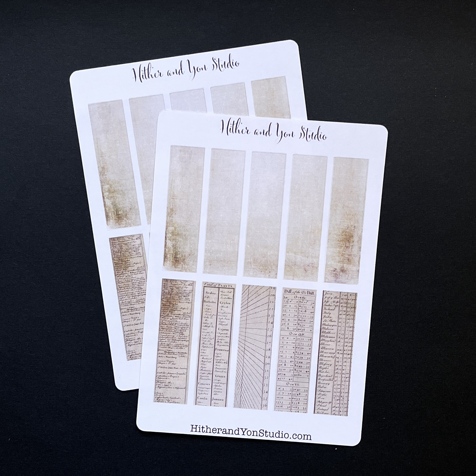 Grungy Rectangle Sticker Sheets - Hither and Yon Studio