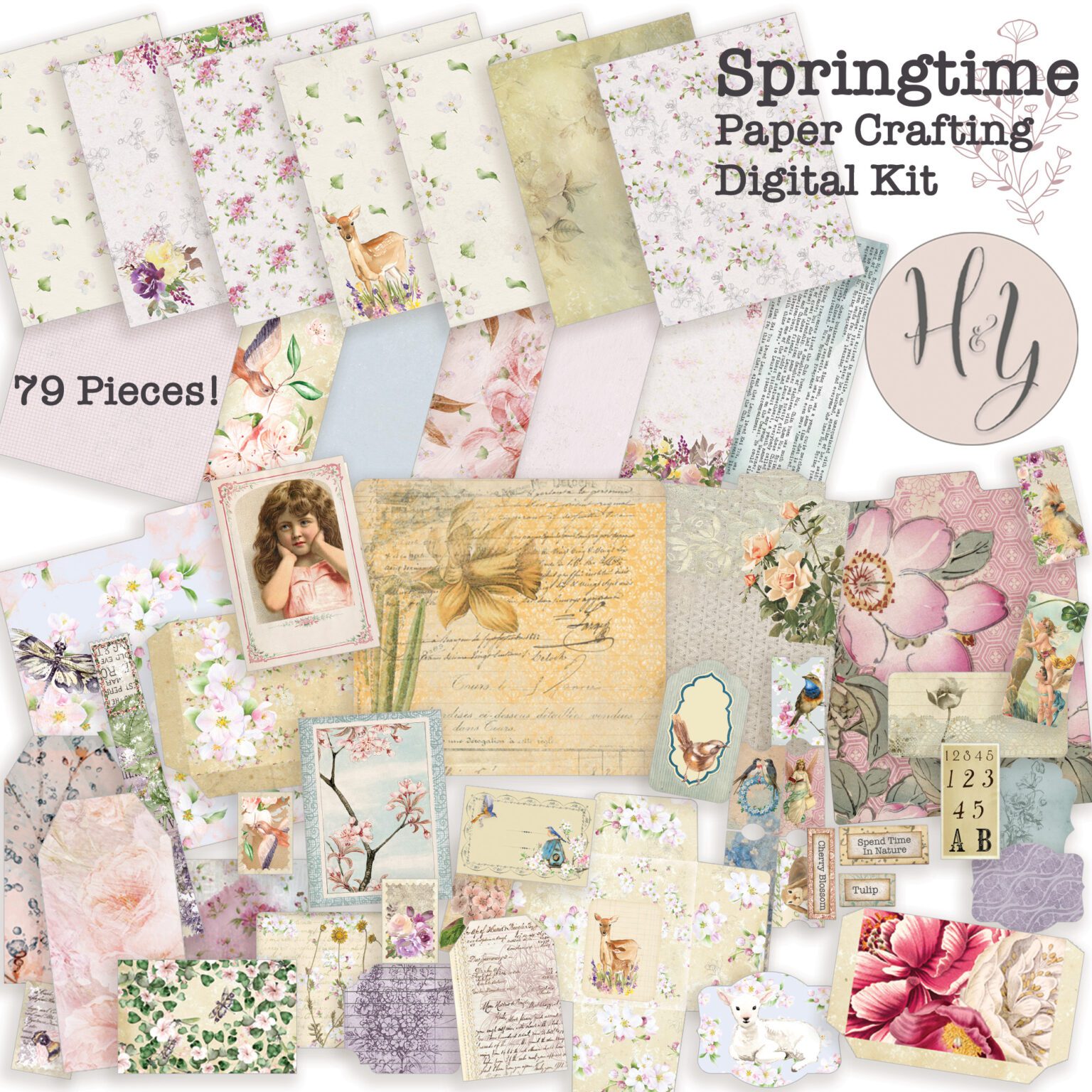 Free Printable - Faux Postage Stamp Backgrounds - Hither and Yon Studio