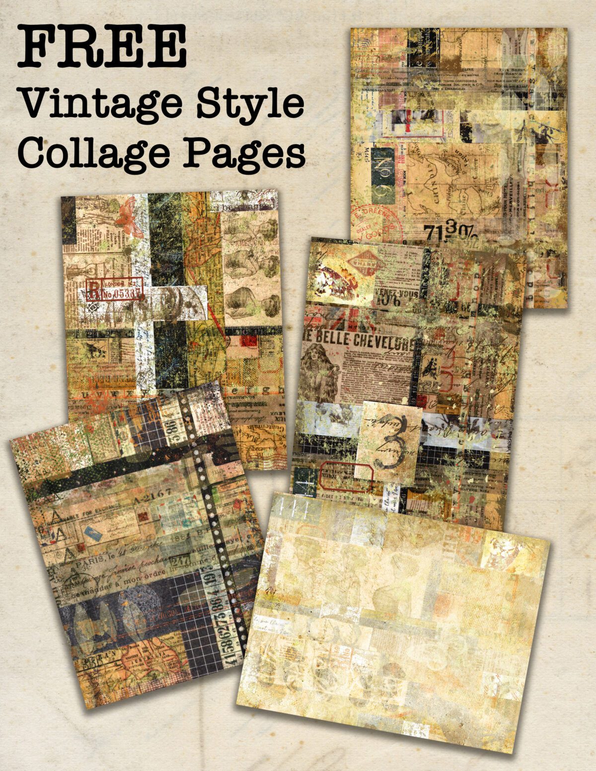 Free Collage Papers – Hither and Yon Studio