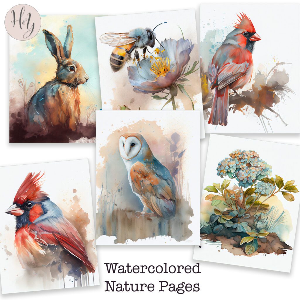 Junk Journal Papers and Papercraft Pages - Hither and Yon Studio