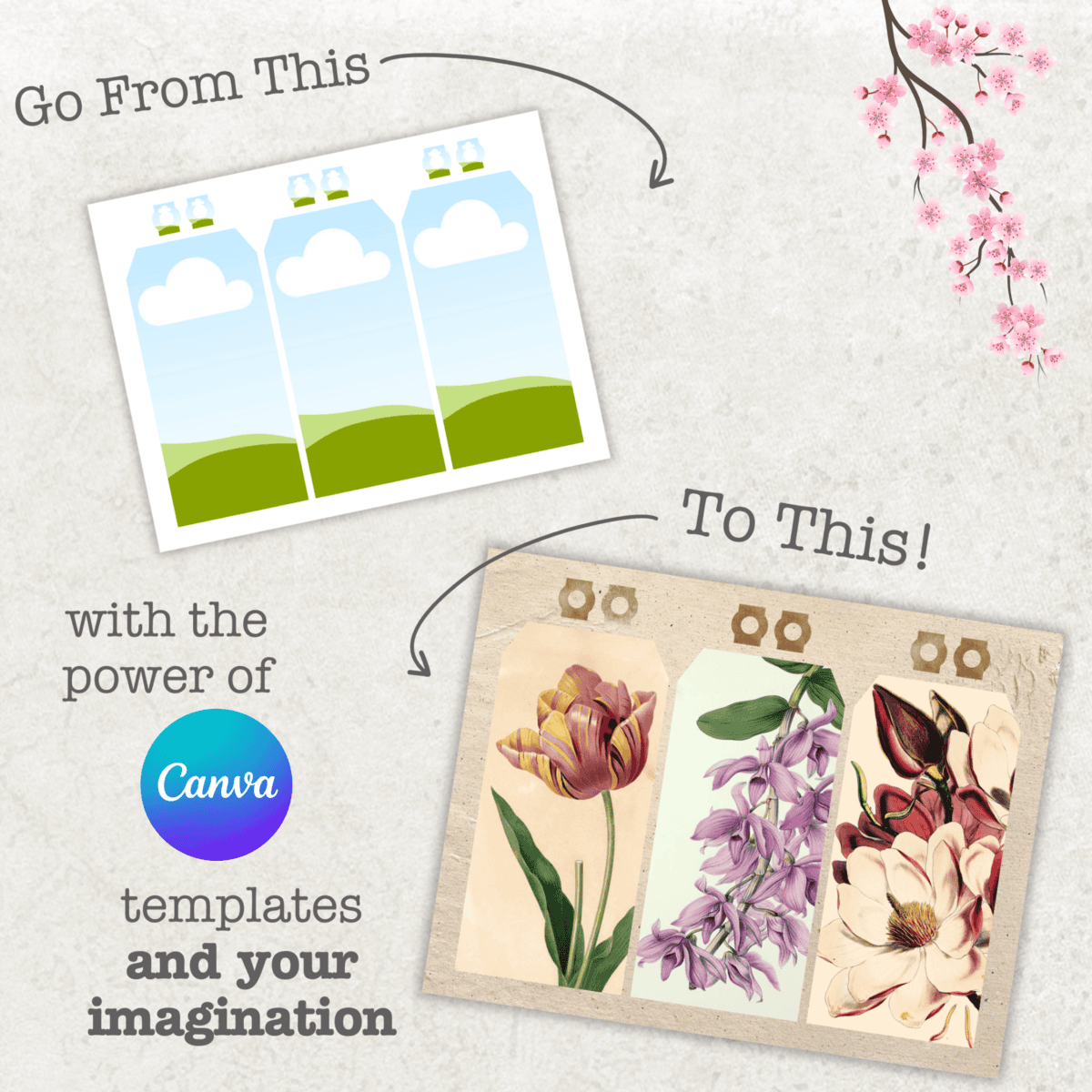 Canva Frames Templates Tall Tags - Hither and Yon Studio