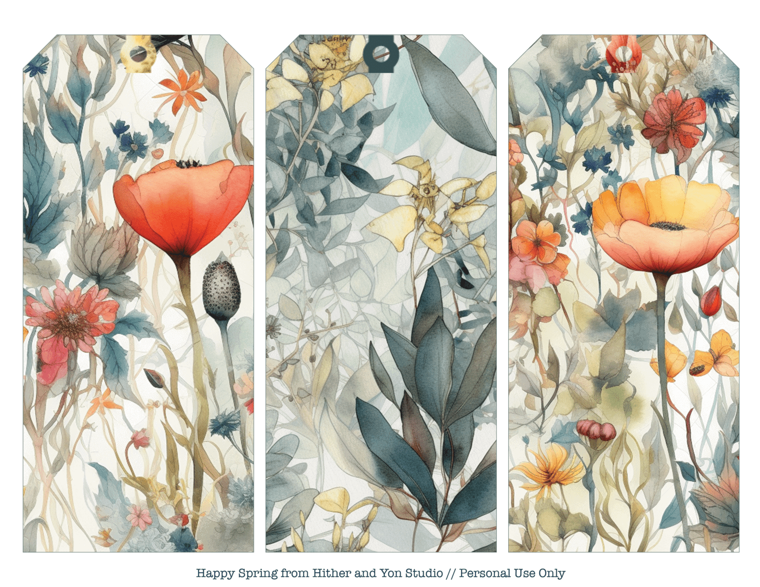 Free Printable - Faux Postage Stamp Backgrounds - Hither and Yon Studio