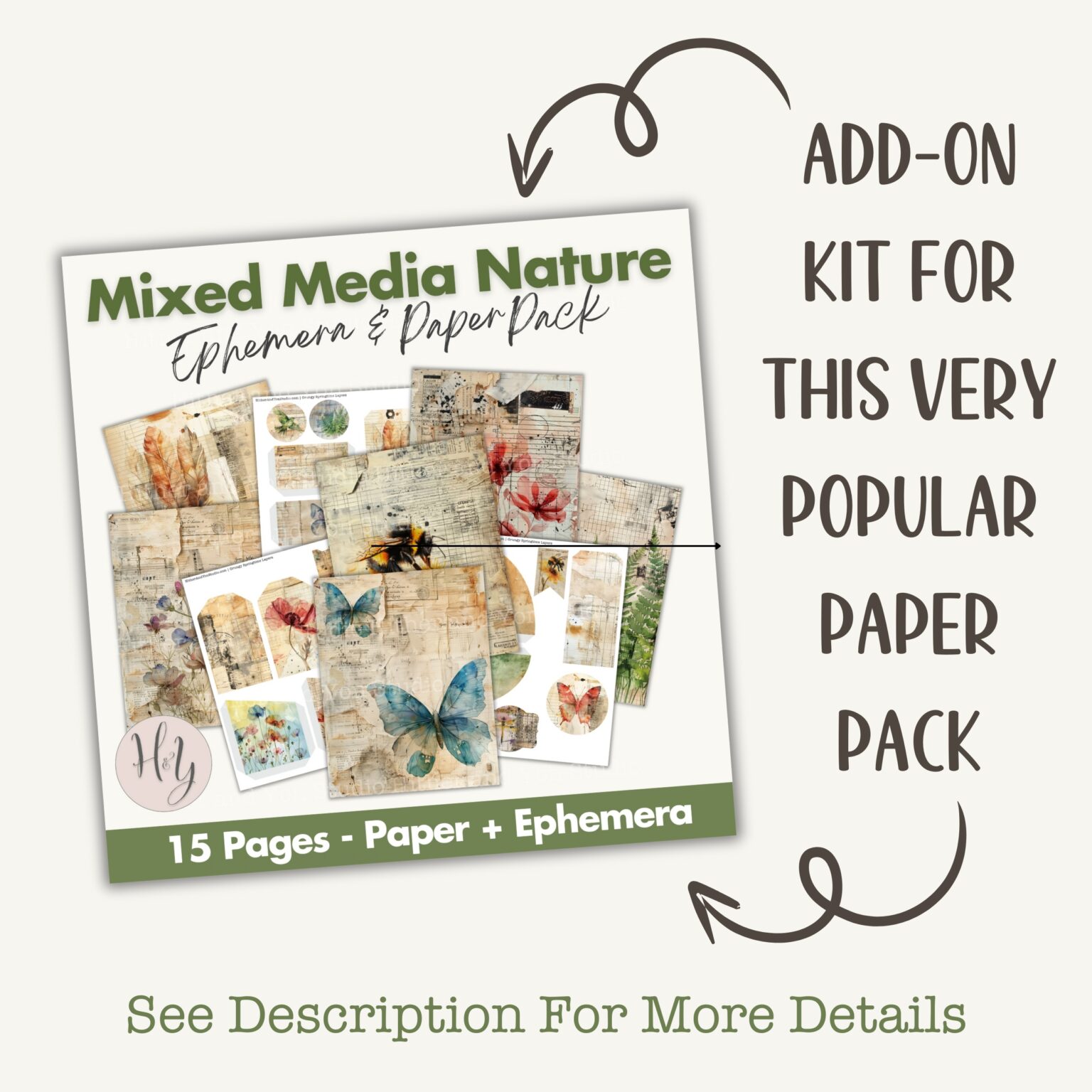Mixed Media Nature ADD-ON PACK - Hither and Yon Studio