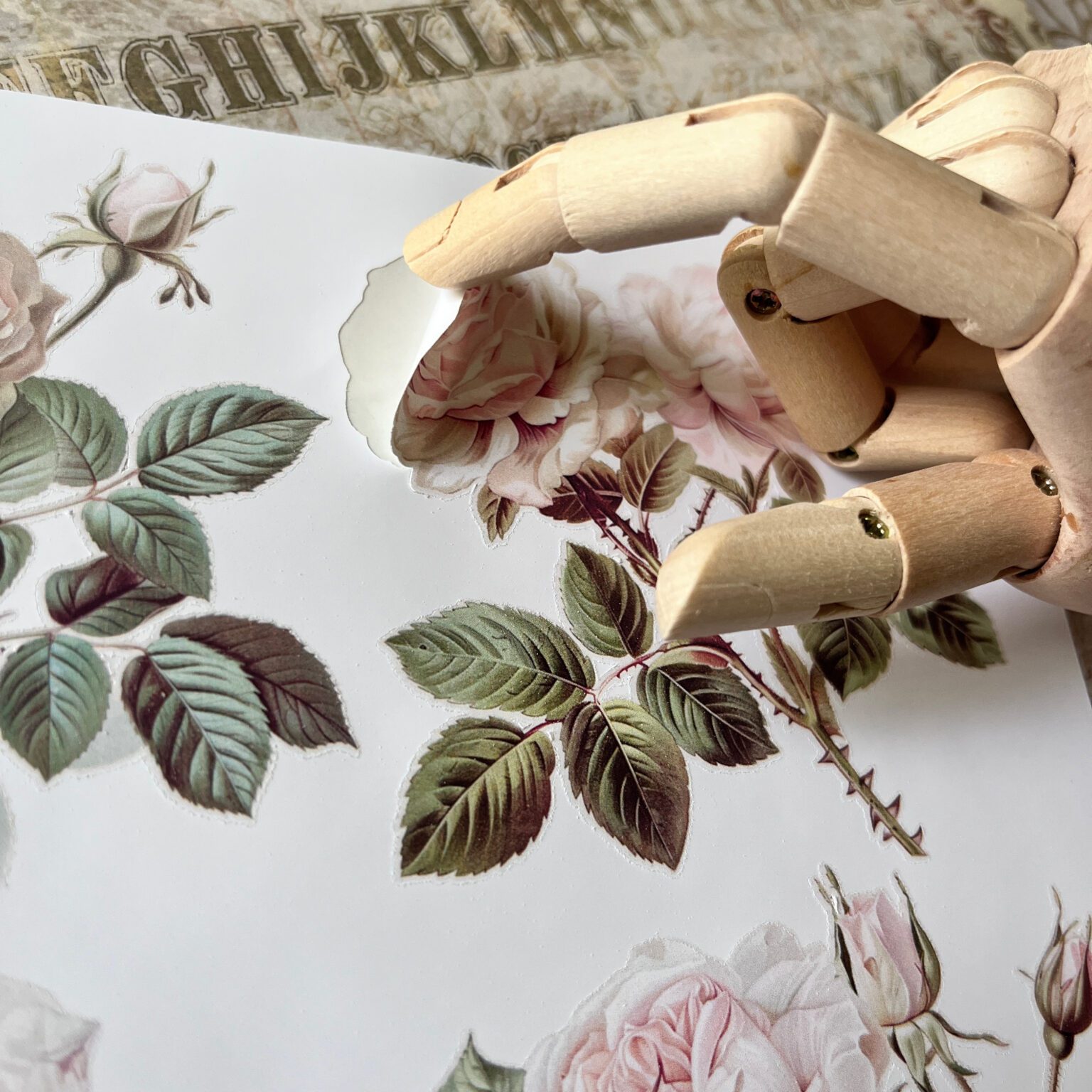 Stickers Full Sheet “Vintage Roses” – Hither and Yon Studio